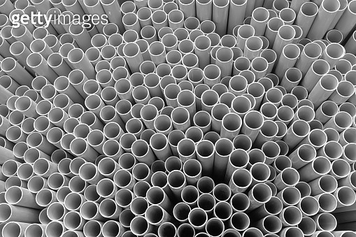 PVC pipes stacking on shelf in warehouse (1268128885) - 게티이미지뱅크