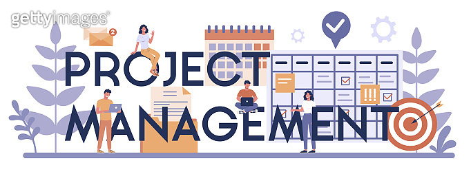 Project management typographic header concept. Successful strategy ...