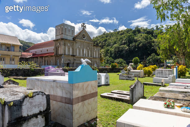 Saint Lucia, West Indies - Anse La Raye church an cemetery (1200358429 ...