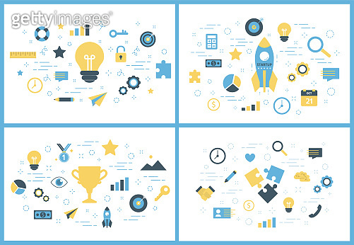 Startup concept. Business development. Testing and marketing idea ...