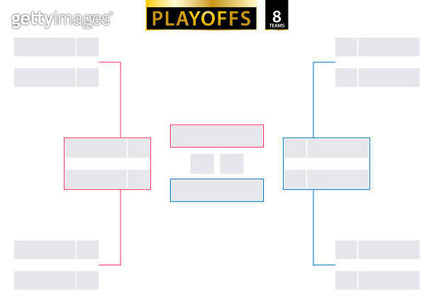 8 Team Single Elimination Bracket. Tournament Bracket for playoffs on ...