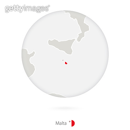 Map of Malta and national flag in a circle. (1253434231) 일러스트, 무료 일러스트 ...