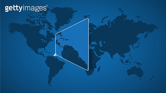 Detailed world map with pinned enlarged map of Trinidad and Tobago and ...