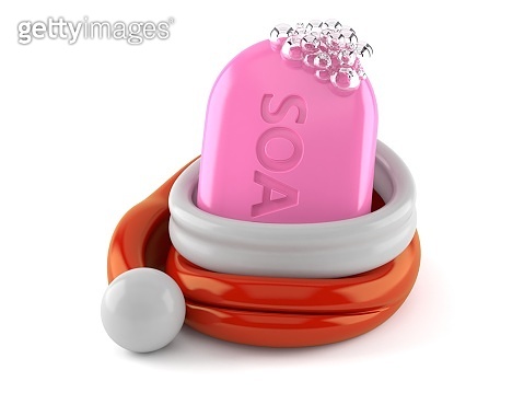 Bar of soap inside santa hat 이미지 (1270188303) - 게티이미지뱅크