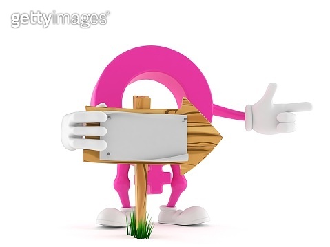 Female gender symbol character with wooden arrow sign (1249947397) 아이콘 ...