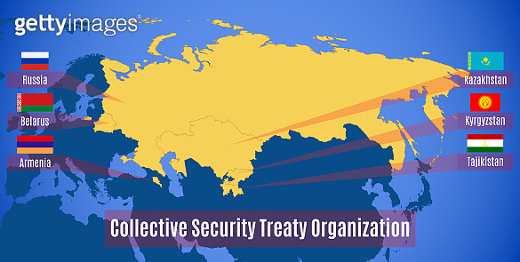 Vector map of the Collective Security Treaty Organization (CSTO ...