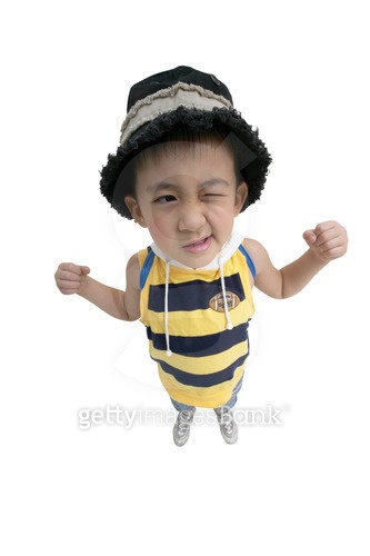 High angle view of a boy flexing his muscles and winking 무료 이미지 ...