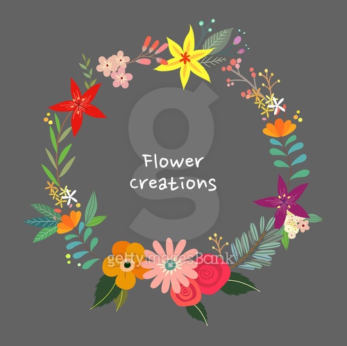flower frame illust (a9914230) 일러스트, 무료 일러스트 - 게티이미지뱅크
