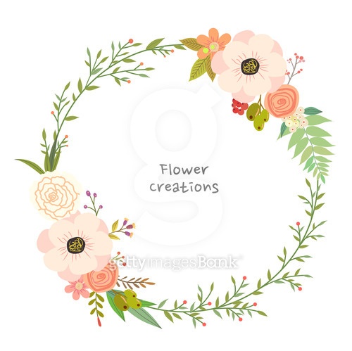 flower frame illust 이미지 (a9914235) - 게티이미지뱅크