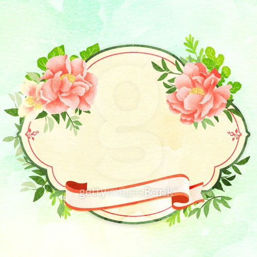 flower frame illust (a9921262) 일러스트, 무료 일러스트 - 게티이미지뱅크