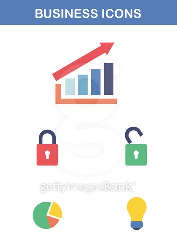 business flat icons 이미지 (a9981729) - 게티이미지뱅크