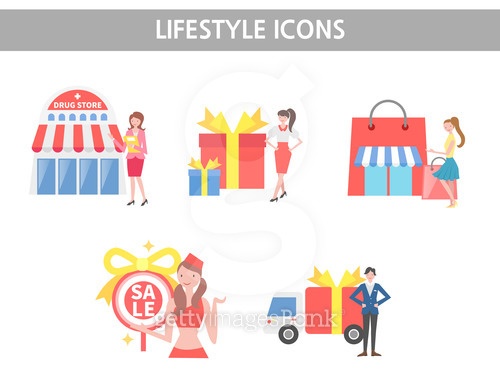 lifestyle icons 이미지 (a9982221) - 게티이미지뱅크