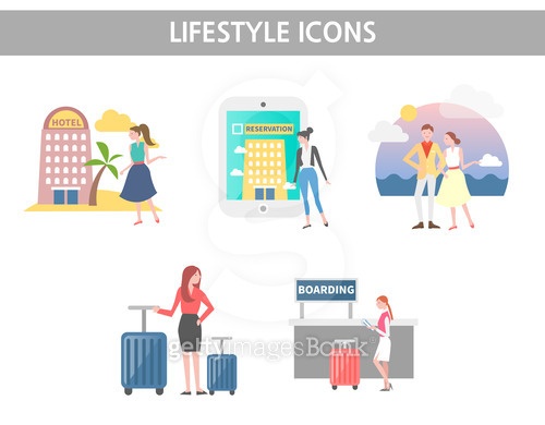 lifestyle icons 이미지 (a9982245) - 게티이미지뱅크