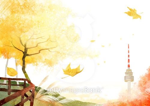 autumn illust 이미지 (a10047000) - 게티이미지뱅크