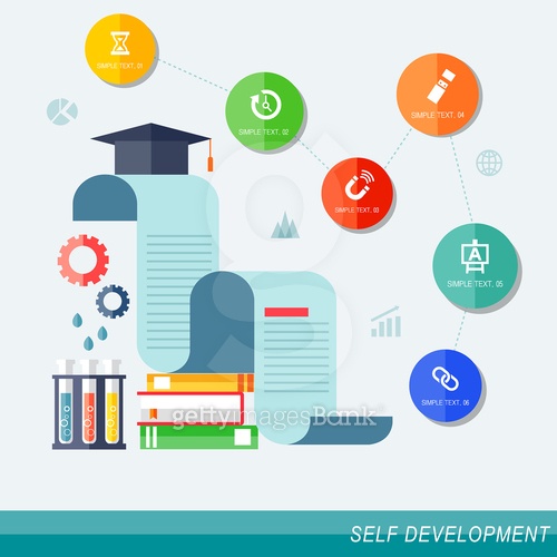 Self Development Infographic (a10368870) 일러스트, 무료 일러스트 - 게티이미지뱅크