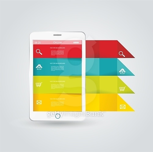 Touch screen smartphone with modern infographic 이미지 (a10746538) - 게티이미지뱅크