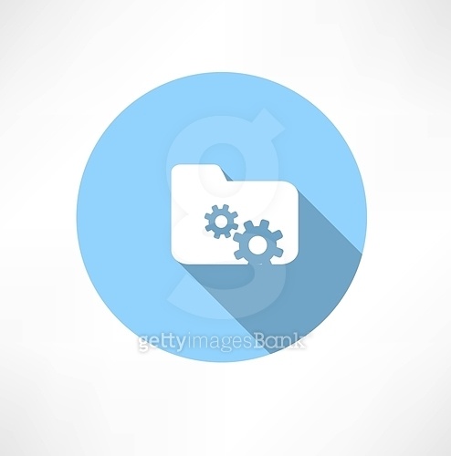 folder icon with gears (a10747239) 아이콘, 무료 아이콘 - 게티이미지뱅크