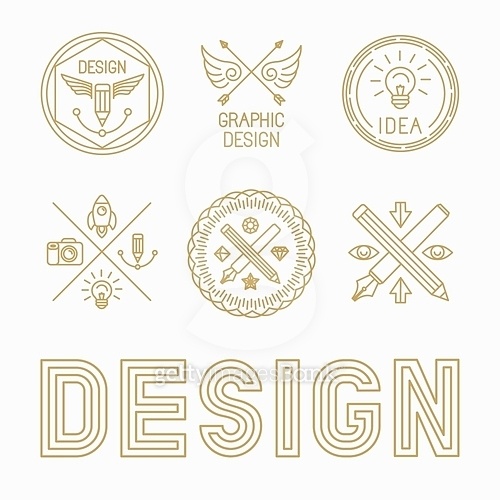 Vector graphic designer badges and logos 이미지 (a10750743) - 게티이미지뱅크