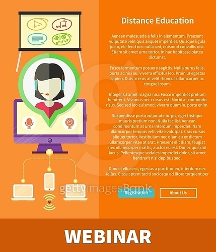Webinare, Distance Education and Learning Concept 이미지 (a10770434) - 게티이미지뱅크