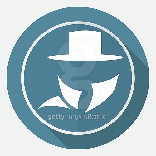 Man in suit. Secret service agent icon a long shadow 이미지 (a10786075 ...