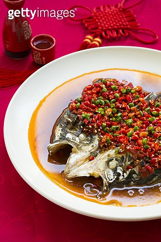 Chinese cuisine chili fish head (a10789815) - 게티이미지뱅크