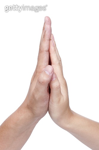 Couple Pushing Hands Together 이미지 (a10792286) - 게티이미지뱅크