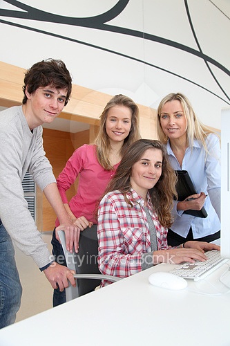 Group of students attending training course at school 이미지 (a10865393 ...