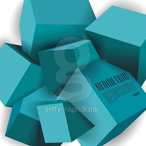 Abstract vector illustration of blue 3d cubes structure 이미지 (a11067329 ...