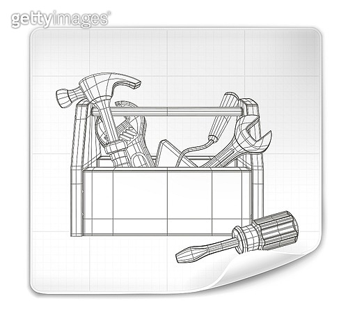 Tool box drawing, vector 이미지 (a11097687) - 게티이미지뱅크