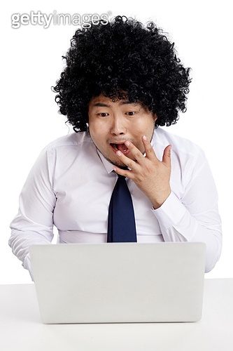 Business fat man using a computer 이미지 (vs11131323) - 게티이미지뱅크