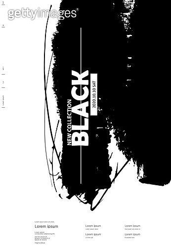 벡터파일 일러스트 포스터 팝업 책표지 주제 레이아웃 카피스페이스 기하학모양 도형 캘리그래피 문자 번짐 먹 붓터치 이미지 A11172114