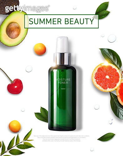 편집디자인 그래픽이미지 Computer Graphics 포스터 팝업 이벤트페이지 뷰티 화장품 몸단장제품 과일 뷰티 아름다움 신선 컨셉 이미지