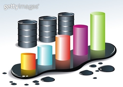 3d bio tub gas keg oil with diagram 이미지 (a11328771) - 게티이미지뱅크