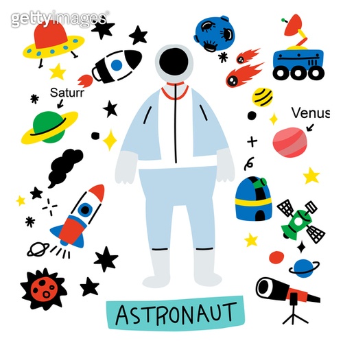 캐릭터, 오브젝트 (묘사), 라인아트 (일러스트기법), 팬시, 우주비행, 우주비행사, 로켓 (우주선), 우주선, 행성 이미지 ...