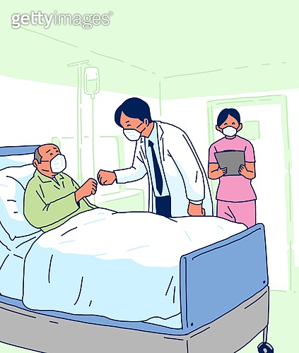 일러스트 직업 코로나바이러스 바이러스 사회적거리두기 사회이슈 코로나19 코로나바이러스 파이팅 흔들기