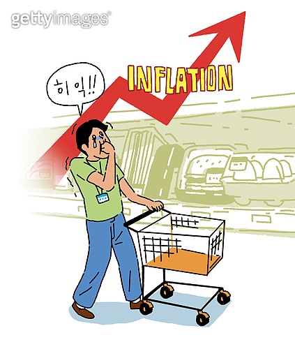 일러스트, 인플레이션 (경제), 생활비, 라이프스타일 (주제), 런치플레이션, 도시락 (점심시간), 소비, 소비자물가지수 (물가 ...