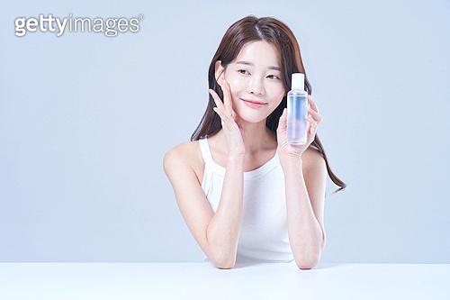 매력있는, 메이크업, 아름다움, 안티에이징, 얼굴, 색조화장 (화장품), 청년여성, 클로즈업 이미지 (jv12611119 ...