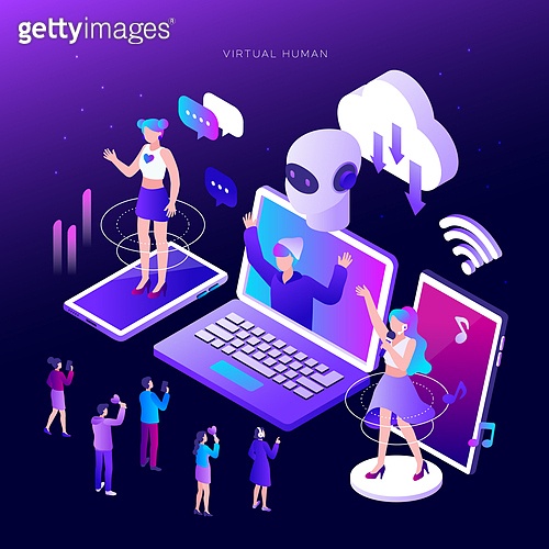 가상현실 컨셉 캐릭터 메타버스 기술 과학과기술 아바타 스마트폰 노트북컴퓨터 개인용컴퓨터 디지털태블릿 개인용컴퓨터 휴대폰 전화기 엔터테인먼트