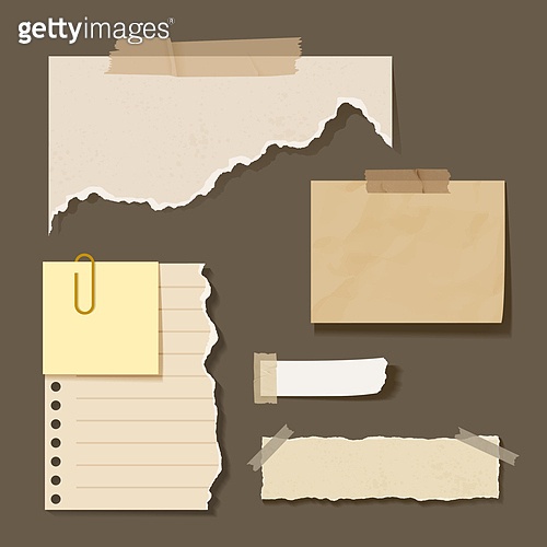 디자인엘리먼트 이미지 포스트잇 종이 찢어짐 고장 종이 프레임 사무용품 인조물건 마스킹테이프 접착테이프 다꾸 신조어 노트 메모 이미지