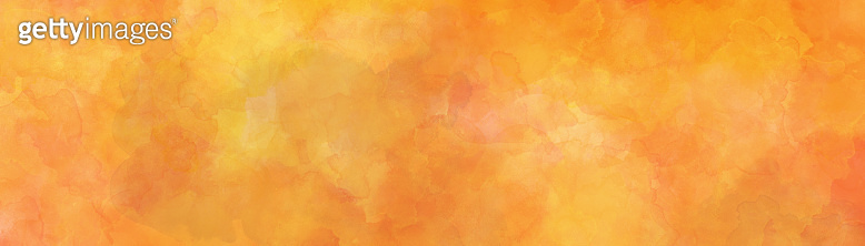 Orange autumn background, hot yellow and orange marbled watercolor ...