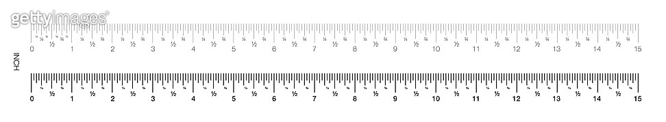Ruler. Measuring scale, Markup for Rulers. Vector illustration. Inch ...
