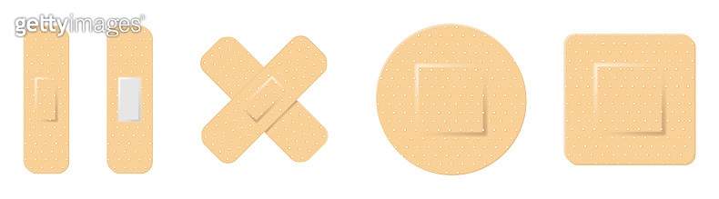 Elastic medical plasters. Adhesive bandage, called a sticking plaster ...