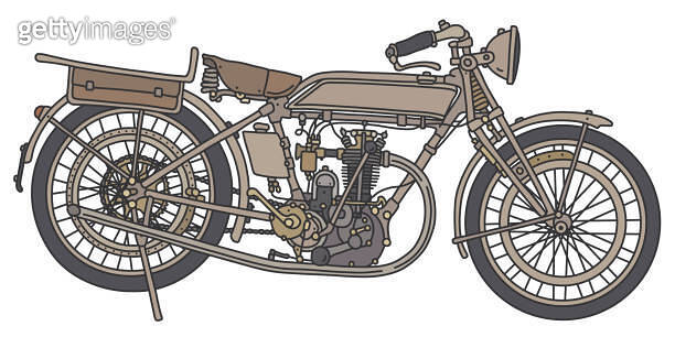The vintage sand motorcycle 이미지 (1327351283) - 게티이미지뱅크