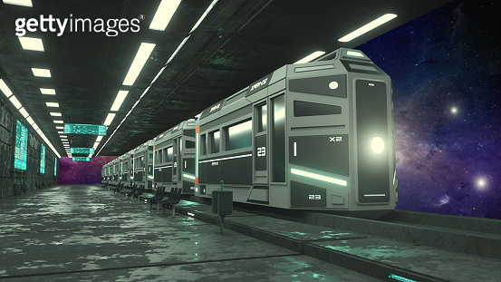 3d render. Futuristic space train concept 이미지 (1314573500) - 게티이미지뱅크