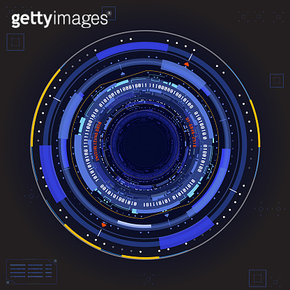 HUD Futuristic Virtual Reality Interface Target Monitoring Screen ...
