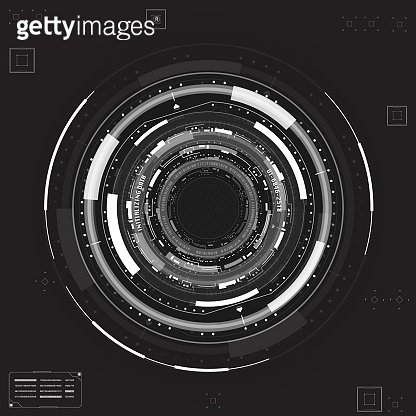 HUD Futuristic Virtual Reality Interface Target Monitoring Screen ...