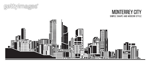 Cityscape Building Abstract Simple shape and modern style art Vector ...