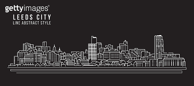 Cityscape Building Line art Vector Illustration design - Leeds City 이미지 ...