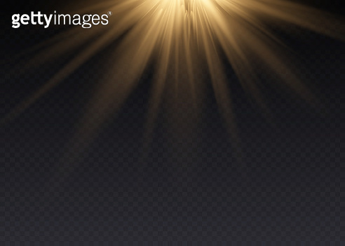 Vector spotlight. Light effect. Horizontal stellar rays and. 이미지 ...