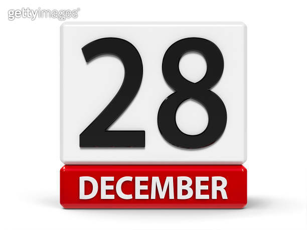 Cubes calendar 28th December 이미지 (1357495020) - 게티이미지뱅크